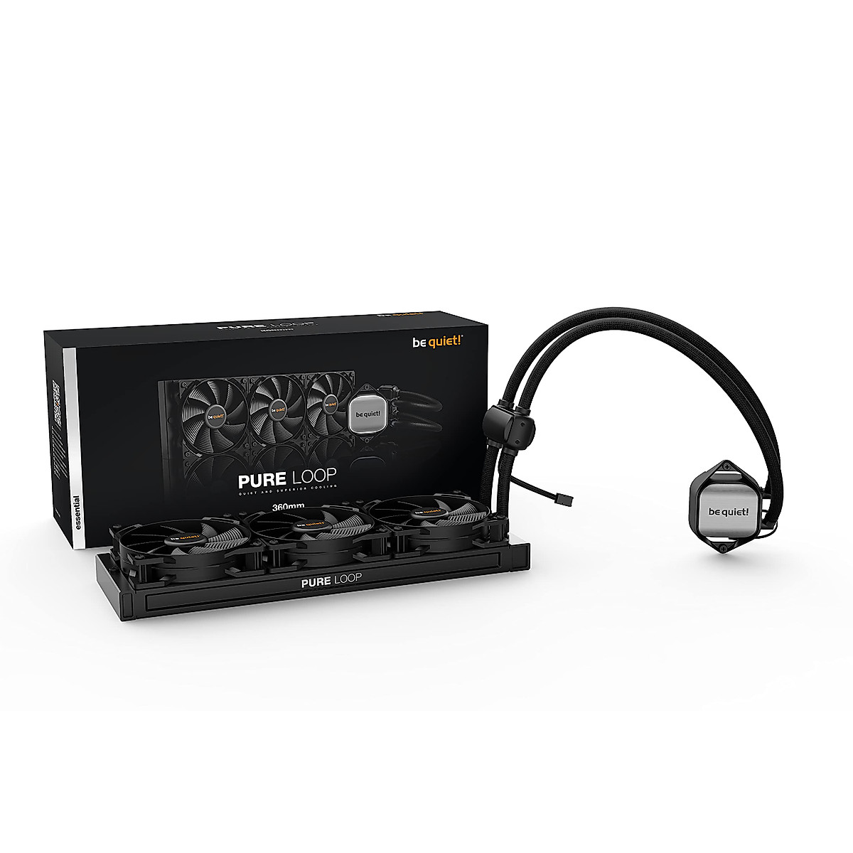 be quiet! Pure Loop 360mm All-in-One Water Cooling System | Intel 1700 1200 2066 1150 1151 1155 2011 Square ILM | AMD4 AMD5 | BW008