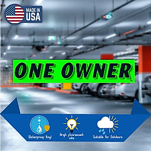 VERSA-TAGS 7.5" Black/Green Vinyl Number Decals 11 Dozen Set Windshield Pricing & 1 Pack of Each of Extra Clean, Financing Available, One Owner 14.5" x 2.75" Sticker Windshield Decal Auto Dealership