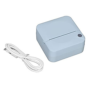 EBTOOLS Mini Thermal Printer, 200DPI Rechargeable Portable Pocket Printer, Black and White Imaging, Gift for Girls and Kids, for Printing Pictures, Memos, Wishes, Agendas(Blue)