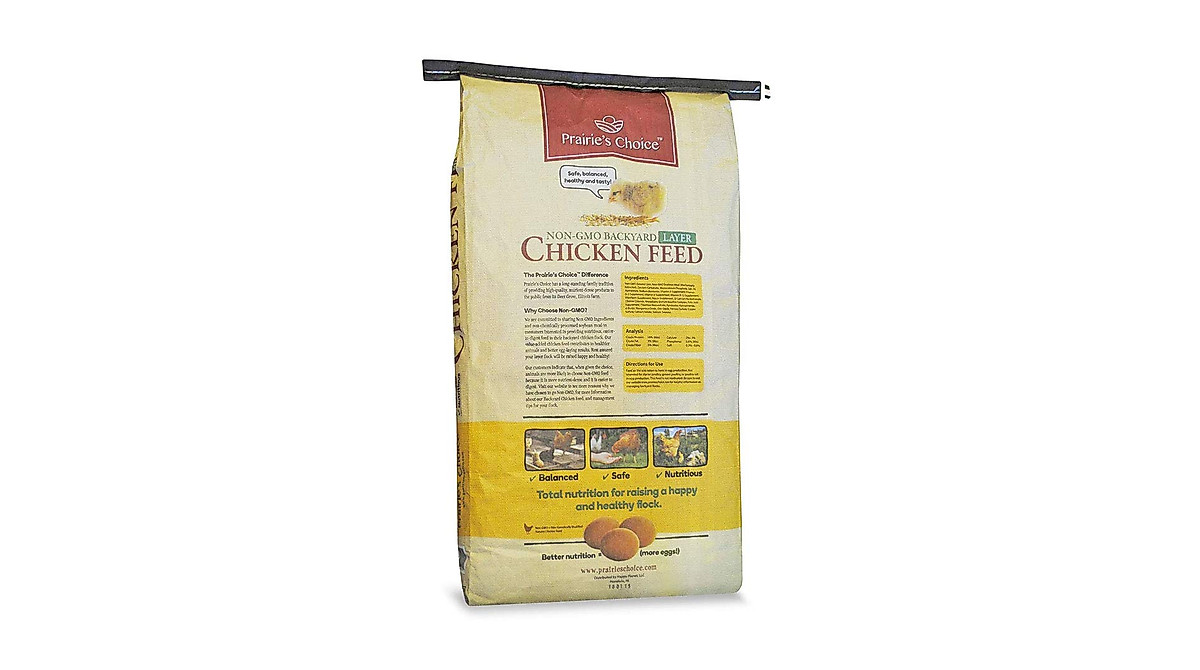 Prairie's Choice Non-GMO Backyard Chicken Feed - Layer Formula, 25lbs ...