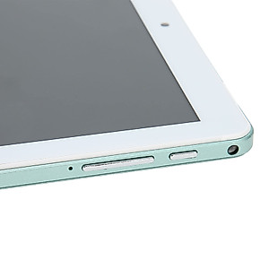 GLOGLOW HD Tablet, 10.1 Inch IPS Office Tablet US Plug 100‑240V 2 Card Slots for Travel (Green)