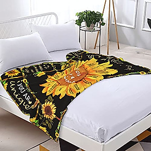 Inspirational Religious Gift, Encouragement Gifts for Women, Christian Gifts, Inspirational Gifts for Women, Religious Gifts for Women,Sunflower Prayers Blanket Get Well Soon Gifts for Women50x60in