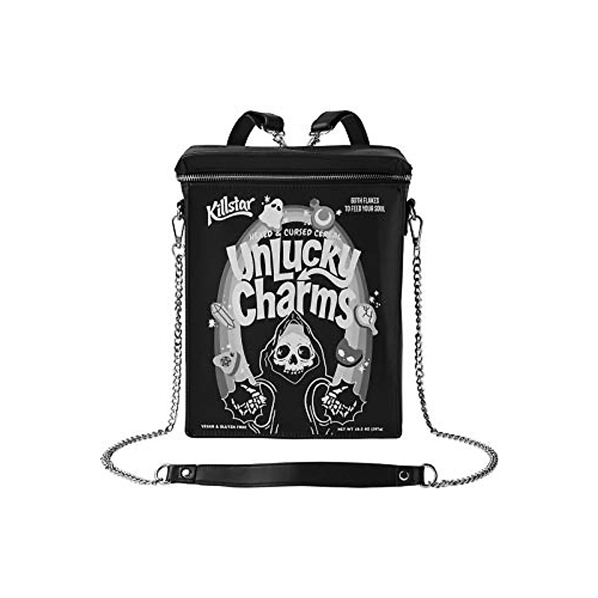 Killstar Unlucky Charms Cereal Grim Reaper Punk Gothic Backpack Purse KSRA001618 Medium