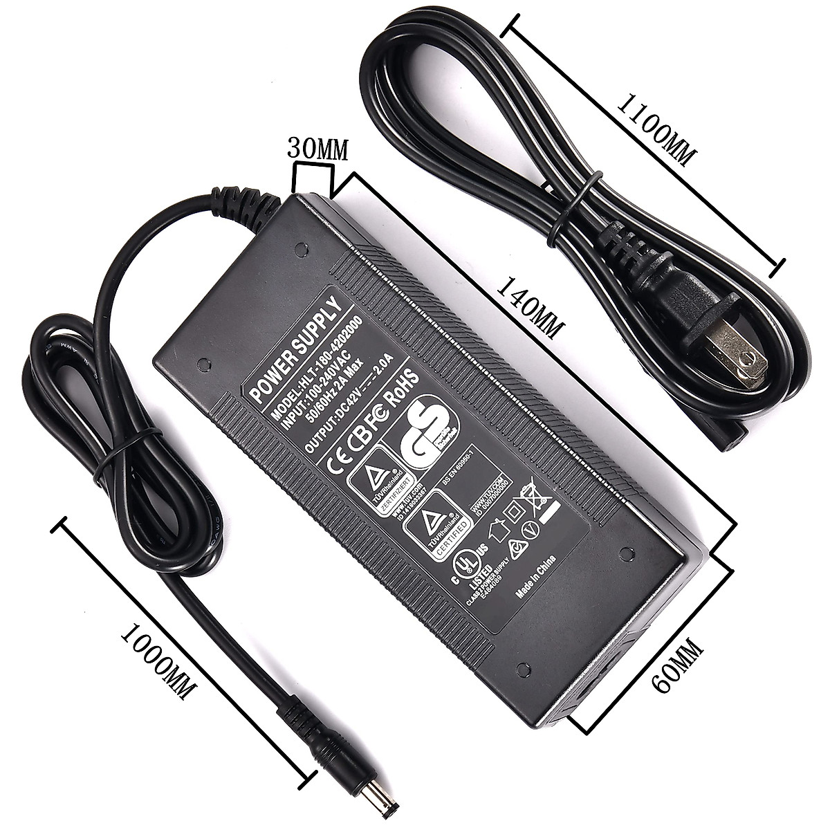 42V 2A Charger for 36V Hiboy Scooter Charger.Jetson Scooter Charger.Suitable for Hiboy Scooter S2.S2 Lite.S2 Pro.KS4.KS4 Pro.NEX