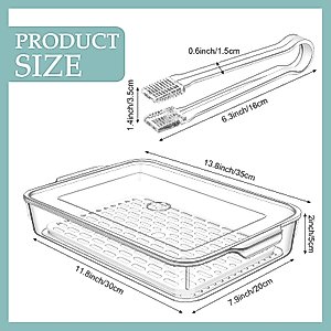 Furbeko 3 Pcs Bacon Keeper Deli Meat Container for Fridge Bacon Holder Bacon Storage Container with Lids for Refrigerator Plastic Cold Cuts Cheese Storage Organizer Bacon Saver with 3 Serving Tongs