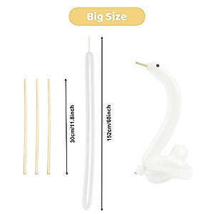 RUBFAC Clear 260 Balloons, 100pcs Transparent Long Balloons Twisting Balloons for Party Balloons Garland Animals Modeling, Birthday, Wedding, Party Decorations