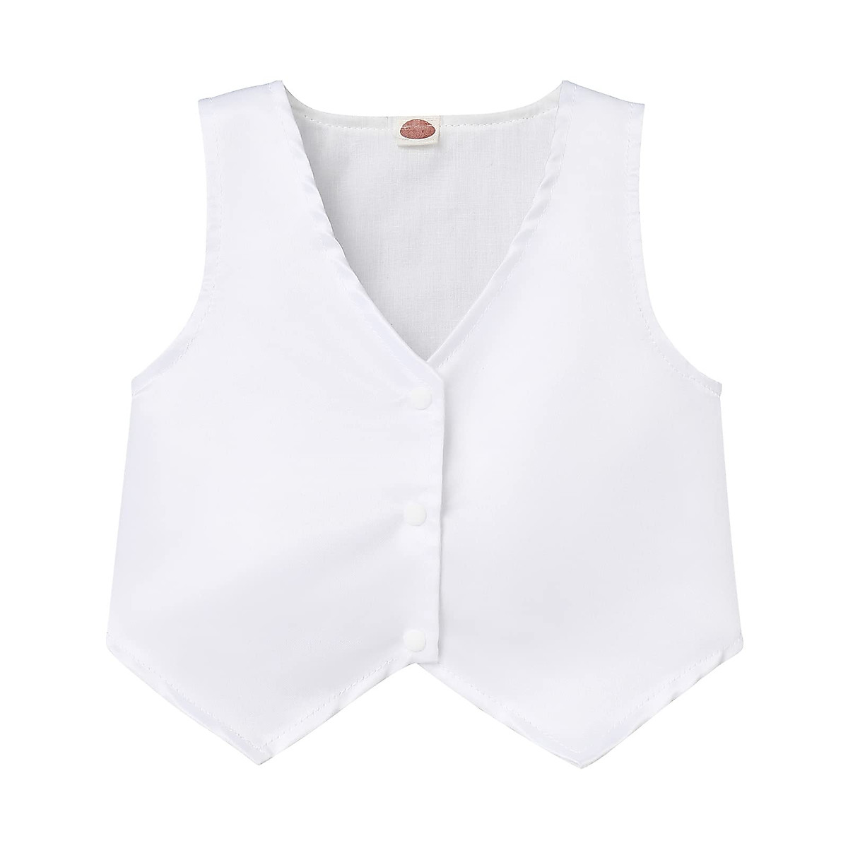 Baptism Christening Outfits for Boys Baby Formal Suit Gentleman Bowtie Romper Vest Shorts Pants White Wedding Tuxedo Outfits 1/2 1st/2nd Birthday Cake Smash Clothes 3PCS Set White 0-6 Months