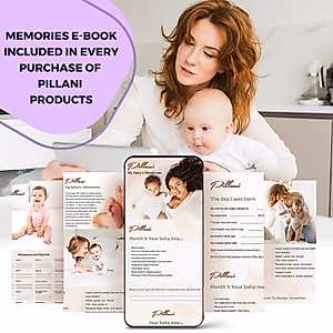 PILLANI Nursing Pillow for Breastfeeding & Bottle Feeding, Original Breast Feeding Pillow for Mom & Baby Support, Removable Cotton Cover, Adjustable Waist Strap, Baby Girl Boy Essentials Must Haves