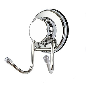 iPEGTOP 6 Pack Strong Suction Cup Hooks Damage Free Stainless Steel Hook for Towel, Robe, Loofah, Bags, Coat, Kitchen Tools and Bathroom Accessories