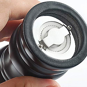 KVSERT Wood Salt and Pepper Grinder Set Pepper Salt Shaker, Solid Wood with Adjustable Coarseness Red