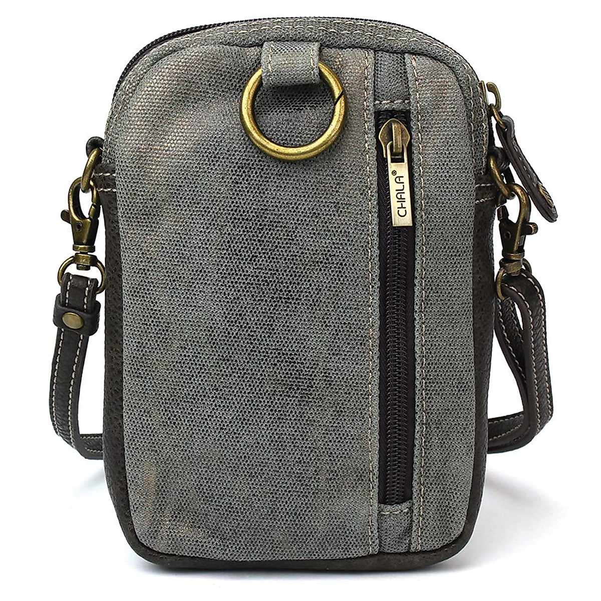 Chala Cell Phone Crossbody Purse - Handbag with Adjustable Strap (Olive_ 609 Sunflower)