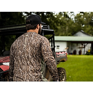 Nomad Mens Pursuit Long Sleeve Shirt | Hunting Shirt W/Sun Protection, Mossy Oak Bottomland, X-Large