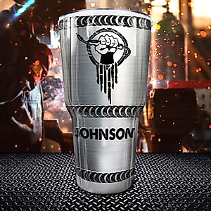 N NAMESISS All Over Printed Tumbler, Welder What A Wonderful Weld Iron Normal Tumbler 30oz Custom Your Name, Stainless Steel Tumbler 30OZ, Gift For Him, Father's Day Gift