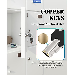 Trampgik RV Storage Locks, 1 1/2” Camper Compartment Storage Door Locks with Keys, for RV Camper Travel Trailer,Drawer Cabinet Toolcart Storage, 1 1/2 Inch 5 Locks with 10 Keyed Alike, Chrome