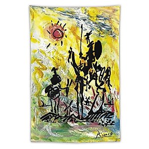 YWVWY Don Quijote De Picasso Posters Wall Art Tapestry Scroll Tapestries Painting Picture Living Room Decor Home Bedroom 40"x60"