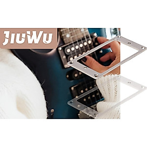 Metal Flat Electric Guitar Humbucker Pickup Ring, Frame Mounting Ring, Bridge Neck Pickups Cover Frame Replacement Part, Pack of 2 (chorme)