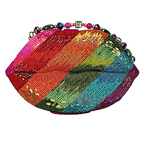 Mary Frances Womens Mary Frances Rainbow Kisses Top Handle handbag, Multi, One Size US