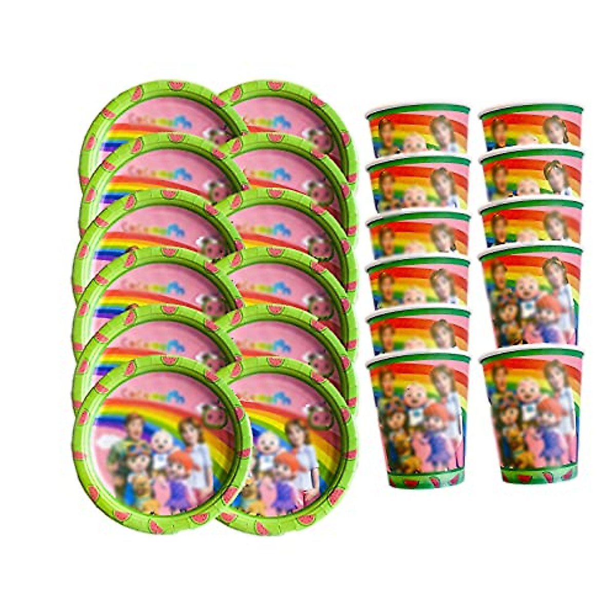 16pcs children coco & melon party tableware decoration, girl party