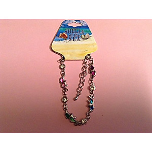 SHELL OF THE SEA, DOUBLE DOLPHIN PAUA SHELL & CZ STONE INLAYED BRACELETS