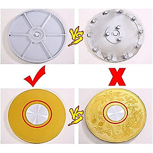 Lazy Susan turntable rotating tray, 10mm tempered glass plate and thicked aluminum alloy bearing, flexible rotation, Silent (Color : Gold, Size : 60cm/23.5in)