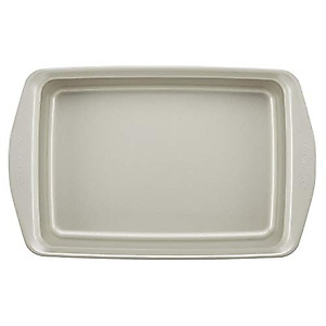 Rachael Ray Nonstick Bakeware Set without Grips includes Nonstick Bread Pan, Baking Pans, Cake Pans, Cookie Sheet / Baking Sheet - 10 Piece, Silver