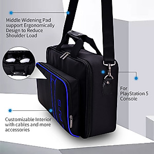 G-STORY Case Storage Bag, Carrying Case Compatible with PS5 Disc and Digital Edition, Travel Bag for Controller, Included Silicone Cover Skin Protector