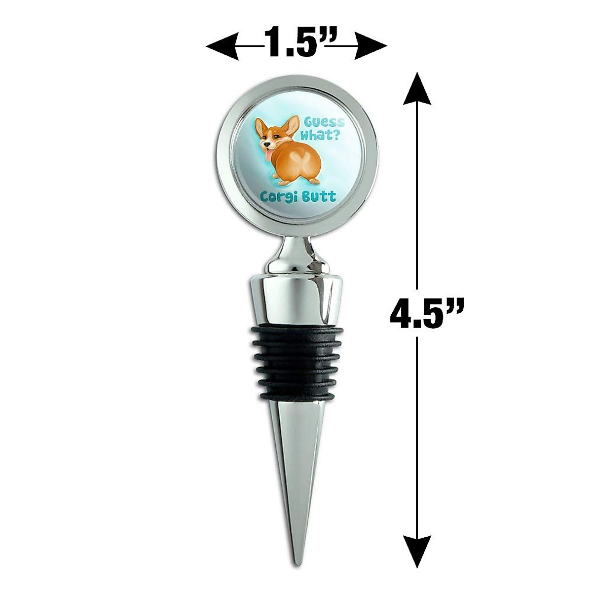 Guess What Corgi Butt Funny Joke Wine Bottle Stopper