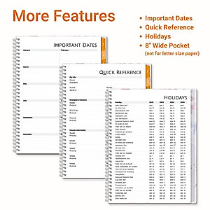 CRANBURY 2023 Planner Weekly Monthly (8.5x11", Watercolor), 2023 Large Planner Book, Big Agenda 8 1/2 x 11, 2023 Calendar Planner, Monthly Tabs, Bookmark, Notes, Stickers