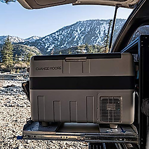 CHANGE MOORE Electric Coolers for Camping, 53-Quart(50L) Freezer/Refrigerator, Heavy-duty Car Cooler, Quickly Cool Down(-7.6℉~50℉) Fridge, 12 Volt Portable Compressor for Camping, RV Travel