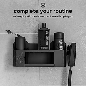 Black Wolf Vibrating Face and Body Brush, Sonic Scrubber Pro - Water Resistant, 4 Settings, 2 Speeds & 2 Modes, Massage Brush with Charcoal Infused Silicone Bristles for Deep Clean