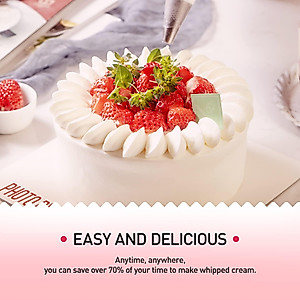 LesooWhip Whip Cream Charger, Pure Nitrous Oxide Cartridges 300-Pack 8.2g Whipped Cream Charger for Cream Maker (set of 6)