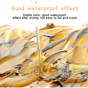 Tavolozza 6 Colors Metallic Acrylic Paints (60ml/2oz Bottles) for Canvas, Styrofoam, Crafts, Wood Painting, Vibrant Paints for Kids, Adults, Beginner & Professional Art