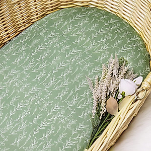 Bassinet Sheet, Jersey Cotton for Baby Boy/Girl, Fitted Sheets Flexible for Most Bassinet Mattress