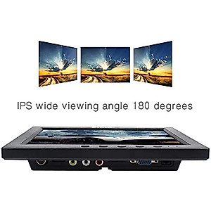 Eyoyo 10 Inch IPS Hdmi Monitor TFT LCD Display 1280x800 Resolution Portable Small HD Monitor with HDMI BNC VGA AV USB Input and Built-in Speaker for Video Display Screen DVD PC Laptop