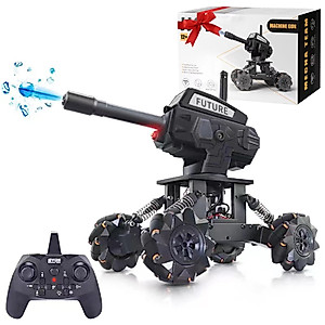 VANLINNY Robot Kits,360° Drifting RC Tank Toy,Science Projects for Ages 8-12,STEM Educational Kit for Beginner,10 mph Fast DIY Remote Control Car,Programmable/Rechargeable, for Birthday.