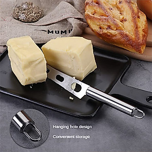 Vakitar Stainless Steel Three Holes Cheese Pizza Bread Cake Knife Kitchen Tools Easy To Carry