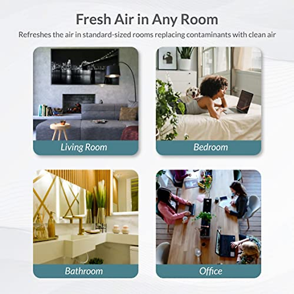 Purafide XP150 Veteran Owned, Tray-top, Countertop Air Purifier with 360-degree Air, 3 Stage Filtration for up to 460 Sq Ft. White, Pack of 1