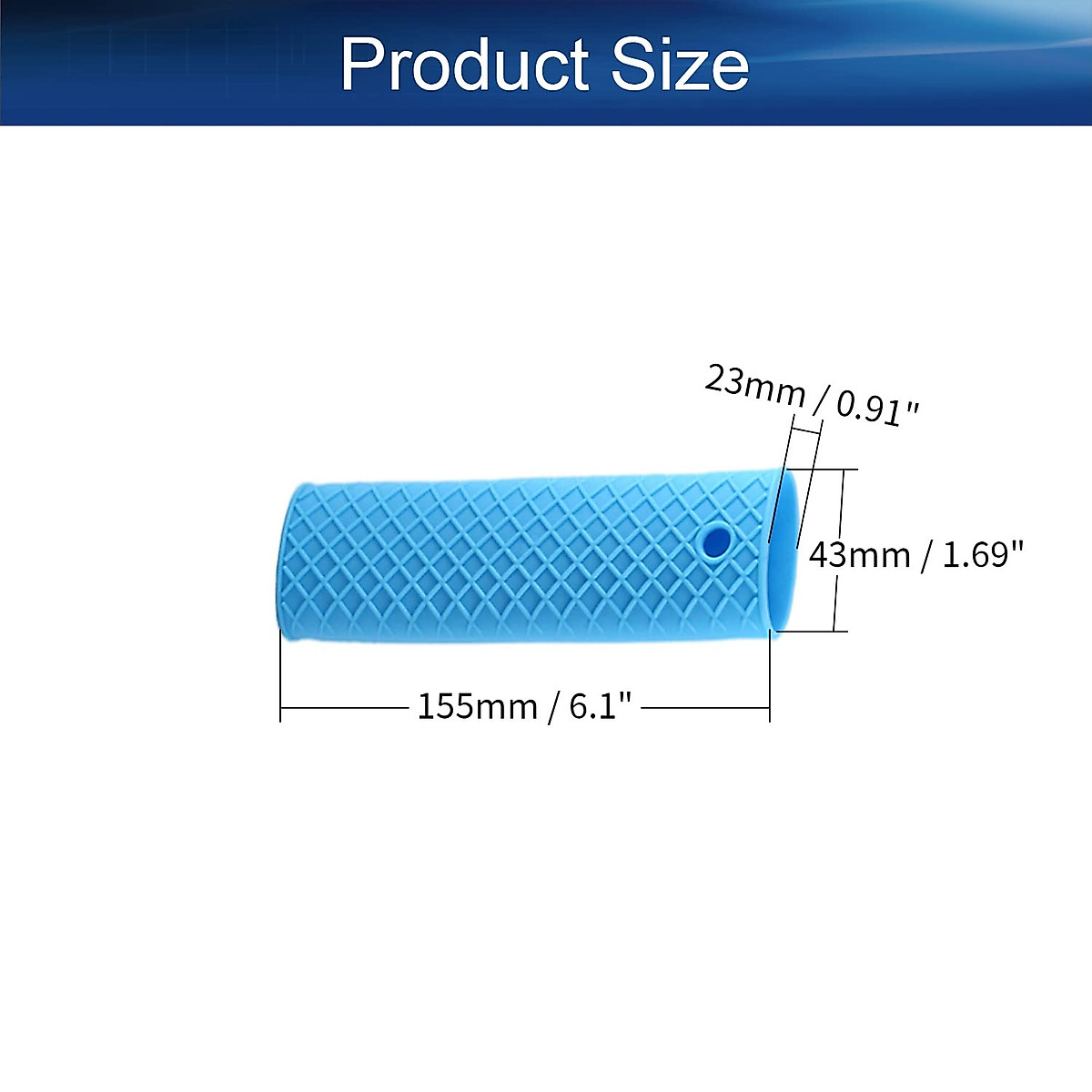 Yinpecly 3Pcs Silicone Hot Handle Holder Rubber Pot Sleeve Heat Resistant Kitchen Potholders for Cast Iron Pans, Metal Frying Pans, Skillets, Griddles, Blue