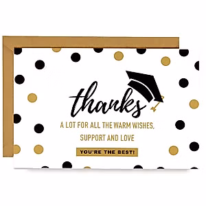 SUPREME IMPRESSION Graduation Thank you Cards 2024 with Envelopes, Attractive Graduation Greeting Cards 2024 Pack of 24 Graduation Cap Thank you Notes Card Set