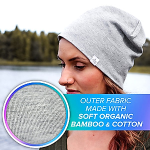 DefenderShield EMF Radiation Protection Beanie Cap - Blocks Wireless EMF & 5G Radiation (Gray Adult)