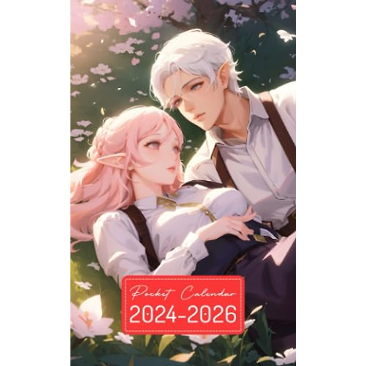 Pocket Calendar 2024-2026: Two-Year Monthly Planner for Purse , 36 Months from January 2024 to December 2026 | Friendship | White-haired male