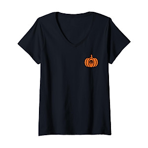 Womens Mopar Pumpkin Logo V-Neck T-Shirt