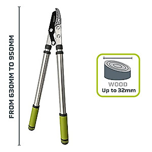 Premium Anvil Loppers Heavy Duty - Telescopic Extending Long Handle Branch Cutter made with Durable SK5 Steel, Heavy Duty Loppers for Thick Branches, Davaon Pro