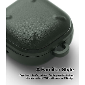 Ringke Onyx Compatible with Samsung Galaxy Buds 2 Pro/Pro / 2 / Live/FE Case, Oil & Dirt Resistant Non-Slip Cover - Dark Green