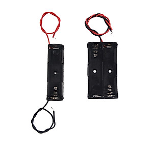 LAMPVPATH (Pack of 8) Battery Holder Bundle 2Pcs 1 X 1.5V Single AA Battery Holder, 2Pcs 2 X 1.5V AA Battery Holder, 2Pcs 1 X 1.5V AAA Battery Holder, 2Pcs 2 AAA Battery Holder with Leads