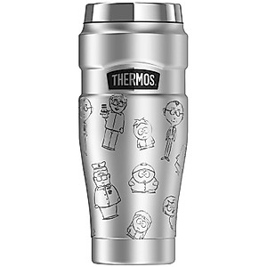 South Park South Park Sketched THERMOS STAINLESS KING Stainless Steel Travel Tumbler, Vacuum insulated & Double Wall, 16oz