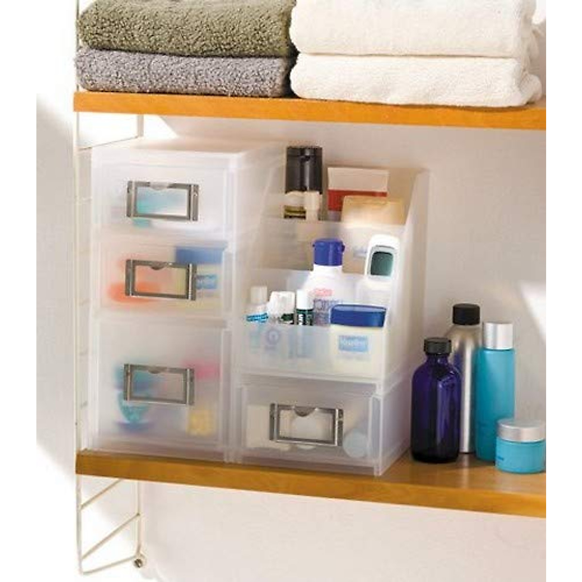 Like-It MX-16 Desktop Organizer, 5.71" x 7.91" x 3.62", Translucent White