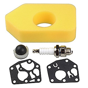 HIPA 698369 Air Filter + 495770 795083 Gasket Diaphragm 694394 494408 Primer Bulb for 3.5-4.5 HP Classic Sprint Quattro Engine