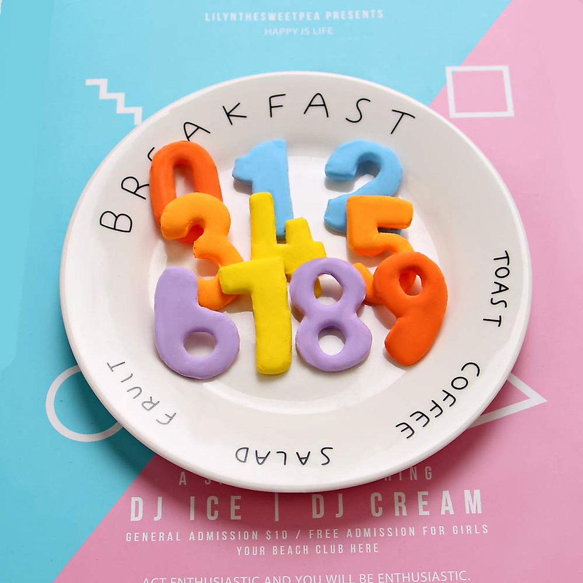 SurgeHai Mini Number Cookie Cutters –1.7" Stainless Steel Cake Decorating Small Number Cutters with Cut-Outs, 9-Piece Set