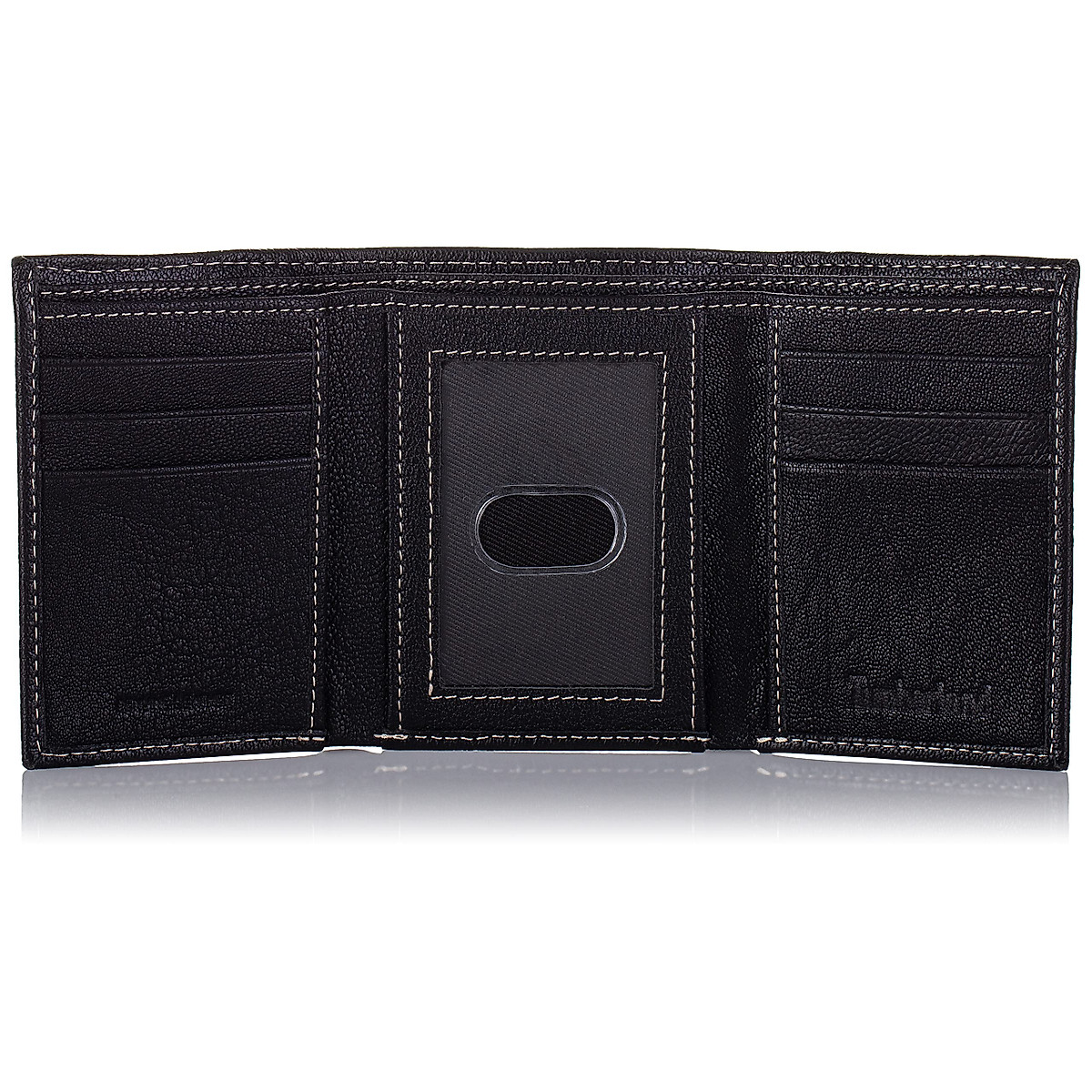 Timberland mens Genuine Leather Rfid Blocking Trifold Wallet, Black, One Size